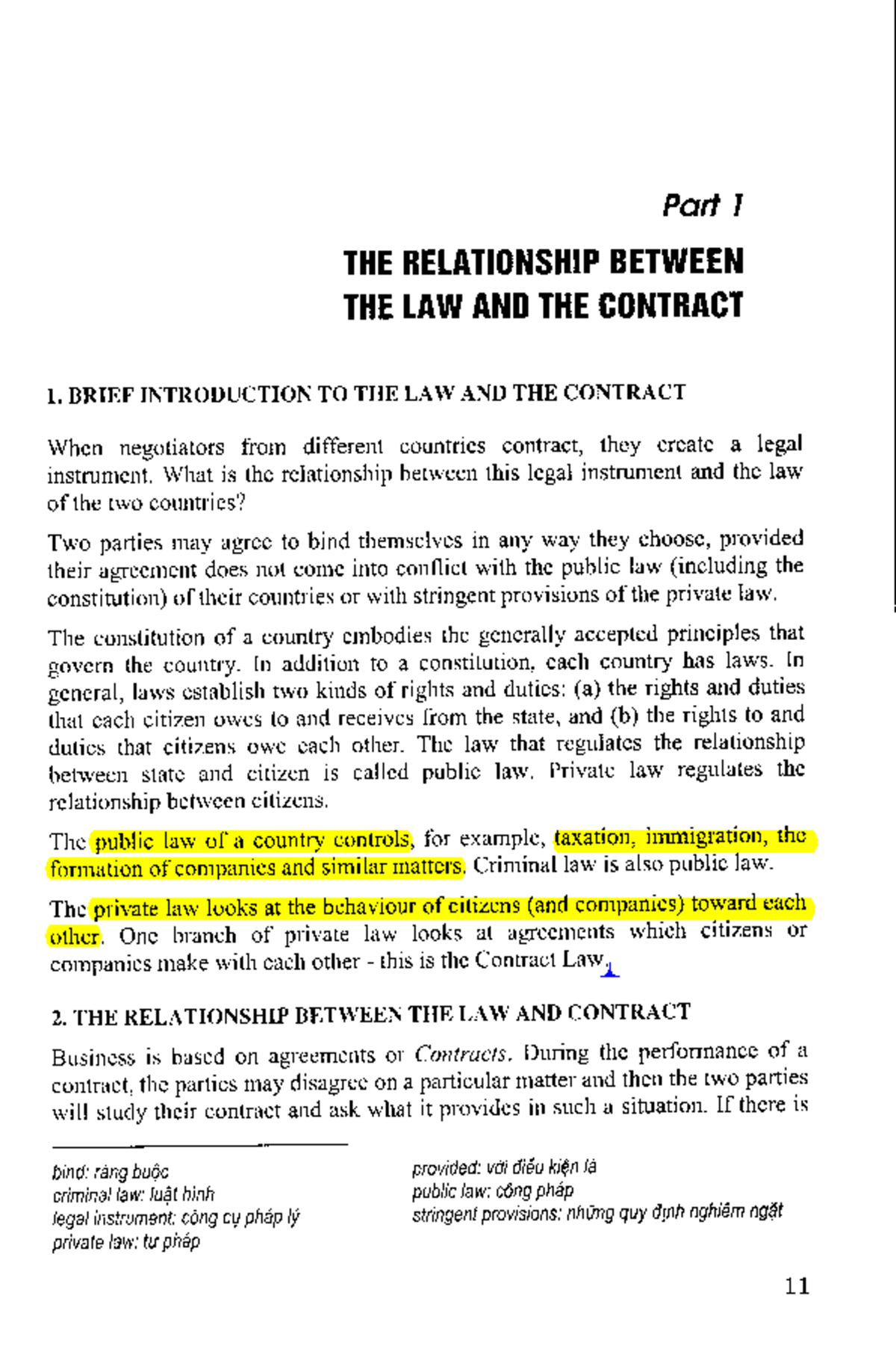 NTĐ Law & Contract: Language & Relationship of Contracts 11-42 - Studocu