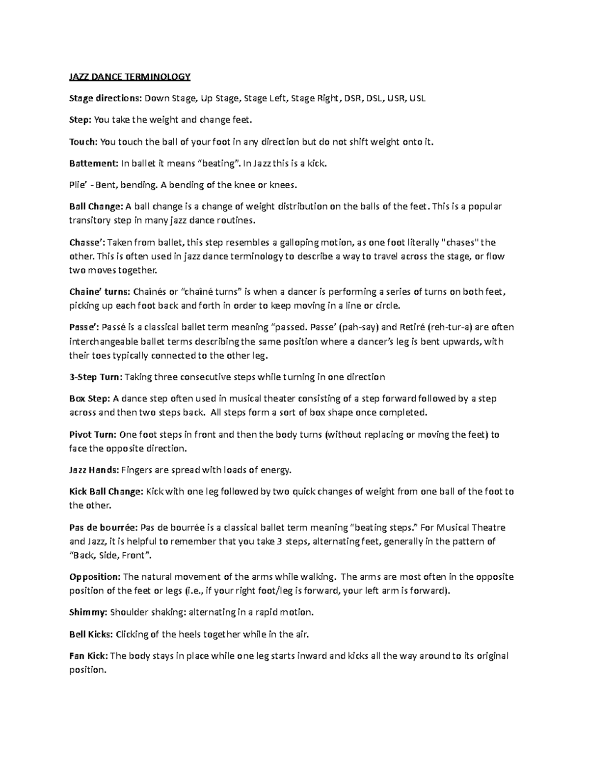 Jazz Dance Terminology: A Comprehensive Guide to Key Steps & Moves ...