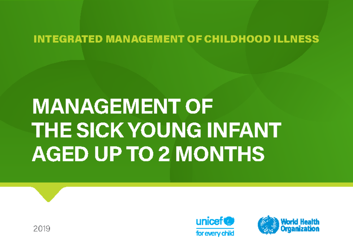 P3-IMCI: Integrated Management of Sick Young Infants (Up to 2 Months ...