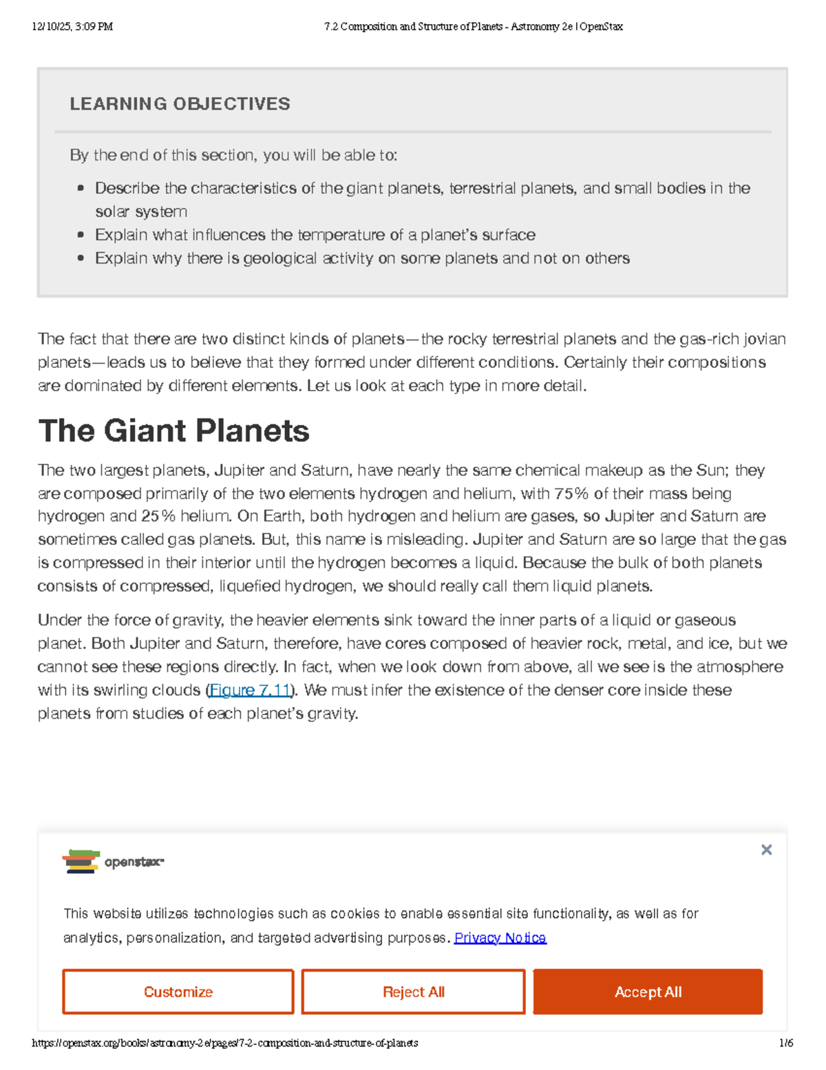7.2 Composition and Structure of Planets - Astronomy 2e OpenStax - Studocu