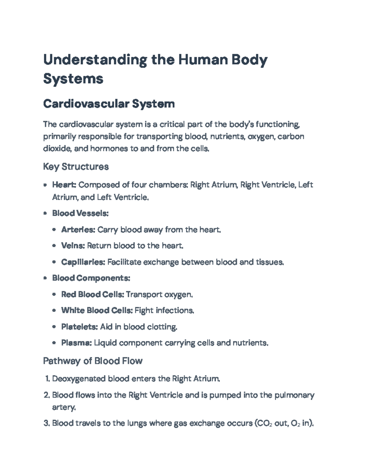 Understanding Human Body Systems: Cardiovascular, Nervous & Immunity ...