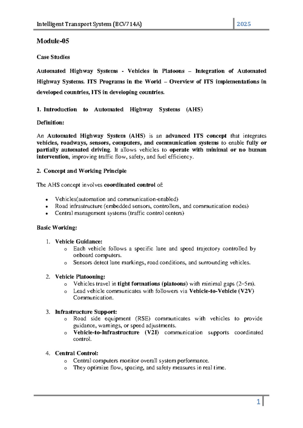 Intelligent Transport Systems (BCV714A) 2025: Case Studies & Insights ...