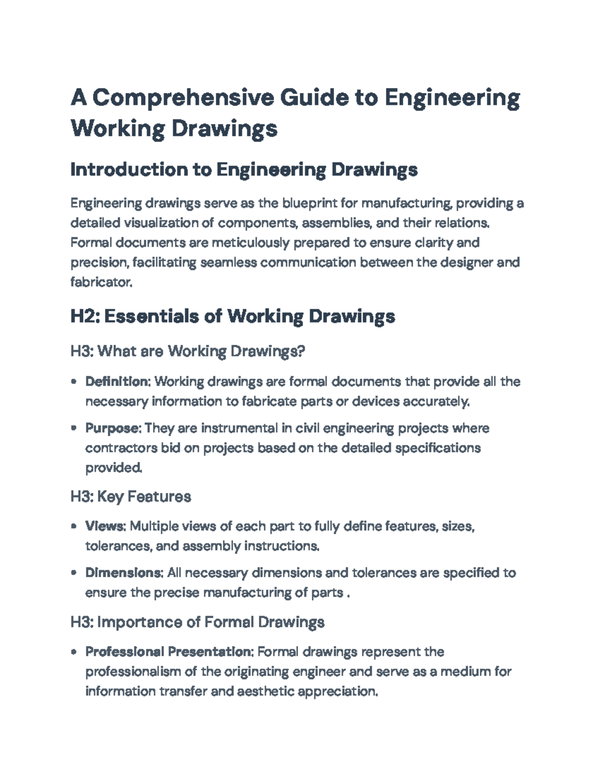 Comprehensive Guide to Engineering Drawings: Essentials and Best ...