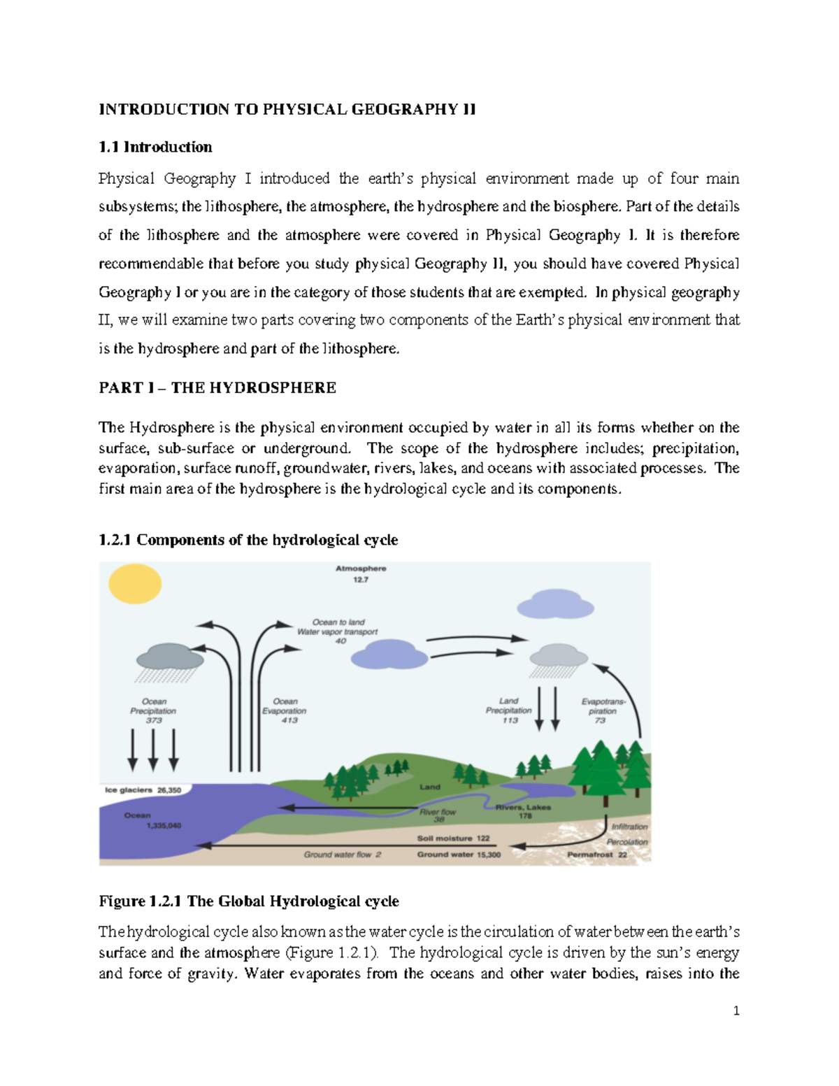 AGE 201 Physical Geography II: Hydrosphere and Precipitation Insights ...