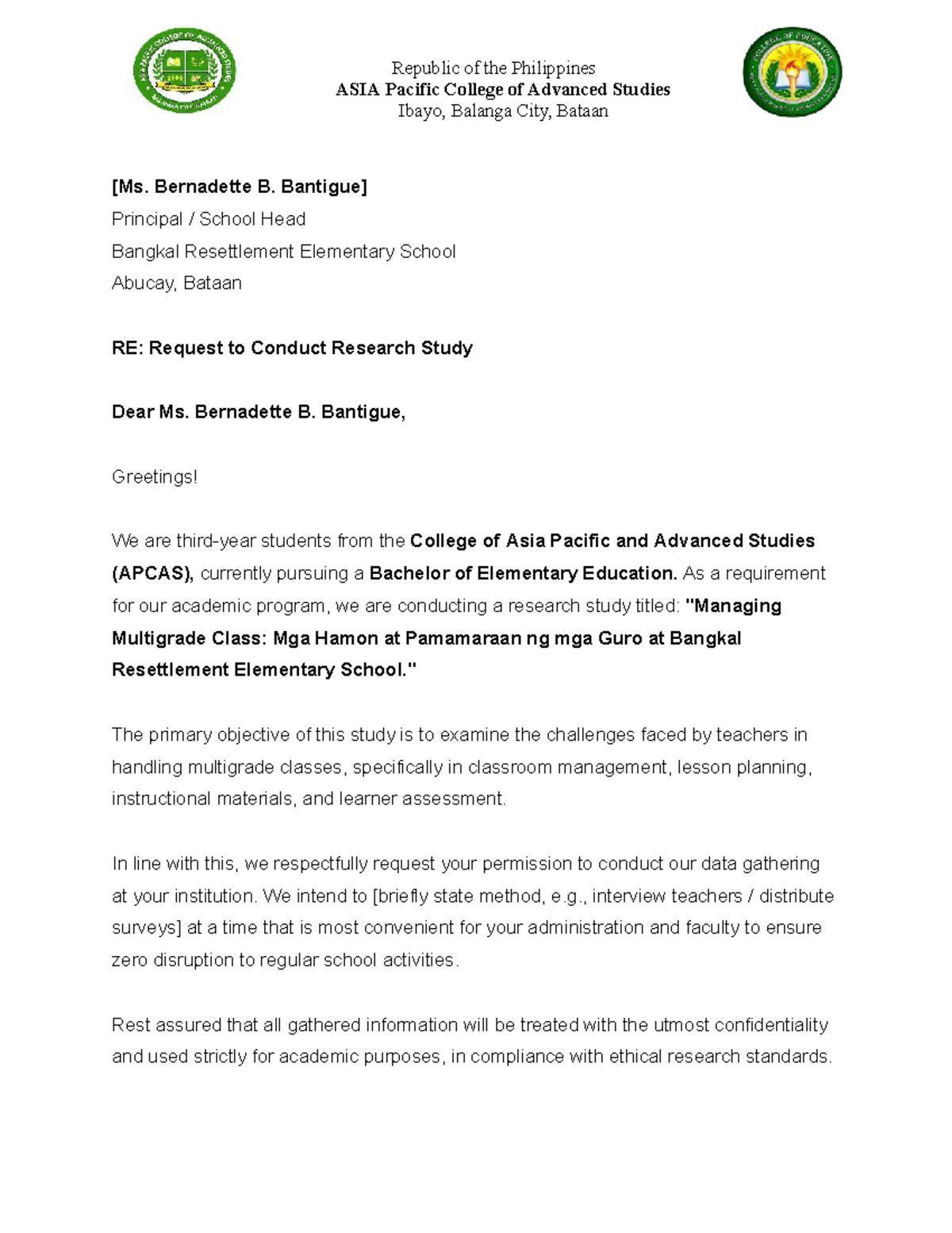 APCAS Research Study: Multigrade Class Challenges & Strategies - Studocu