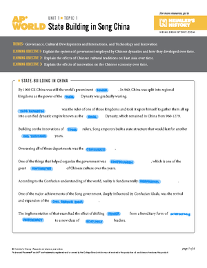 AP World Unit 1 Review Packet - Unit 1 Review Packet Unit 1 Global ...
