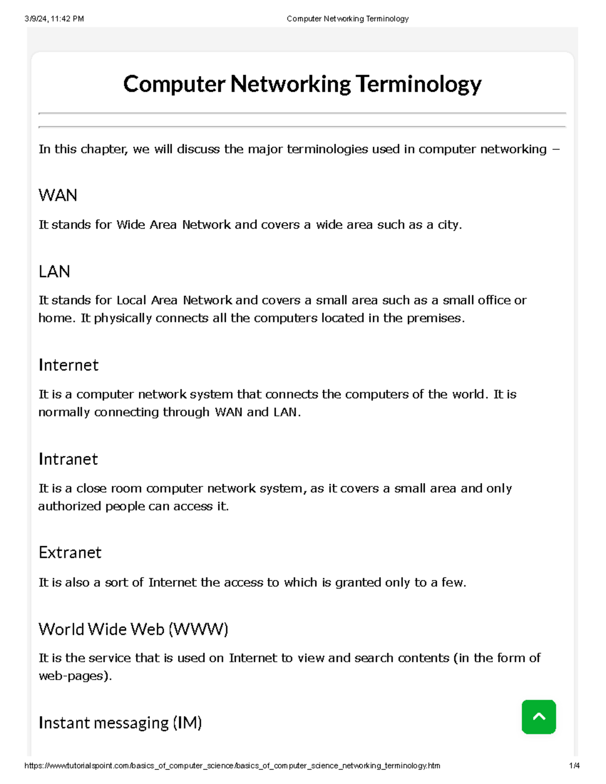 Computer Networking Terminology: Key Terms Explained (Course Code: 2 ...