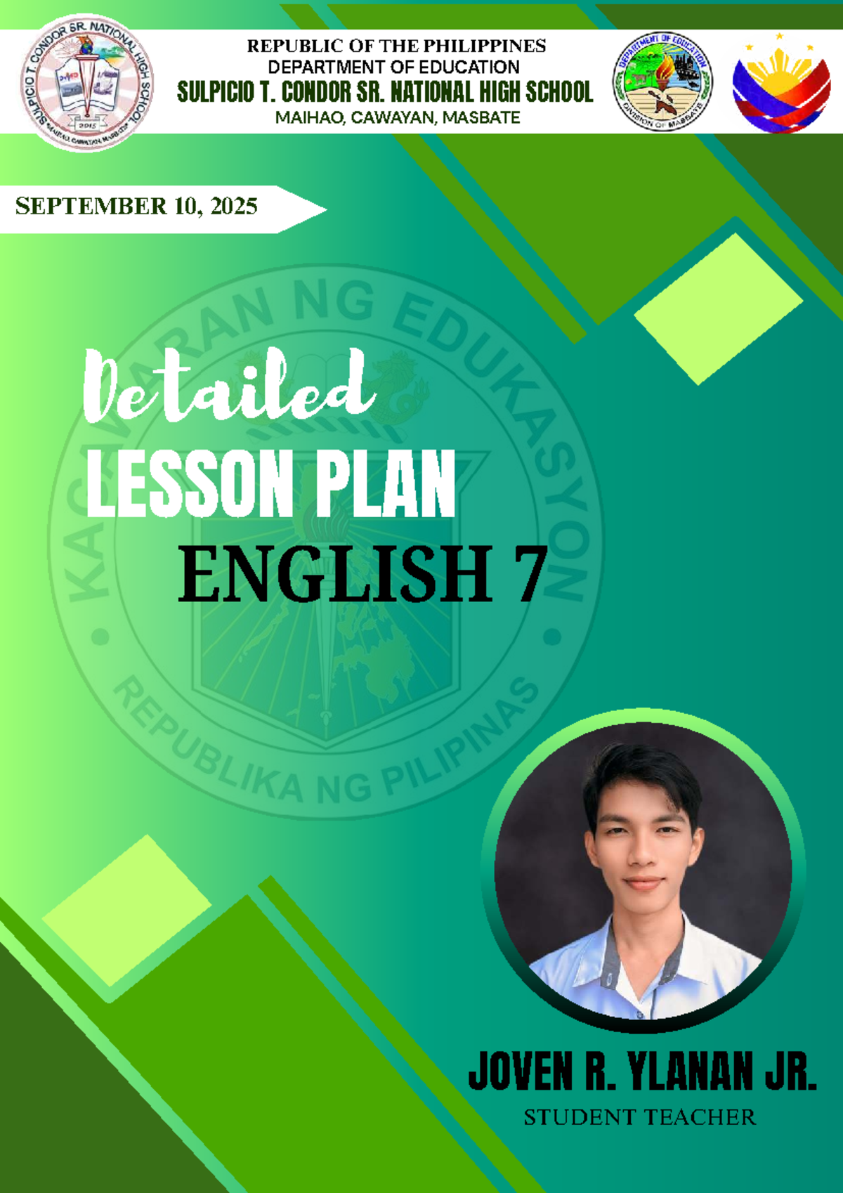 Sulpicio T. Condor SR. National HIGH School - BSED - English - SULPICIO ...