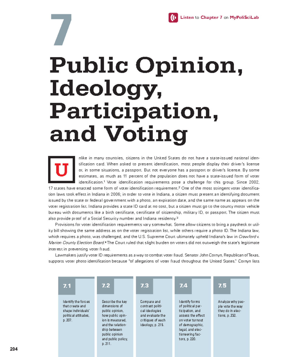 Chapter 7: Public Opinion, Ideology, Participation & Voting Analysis ...