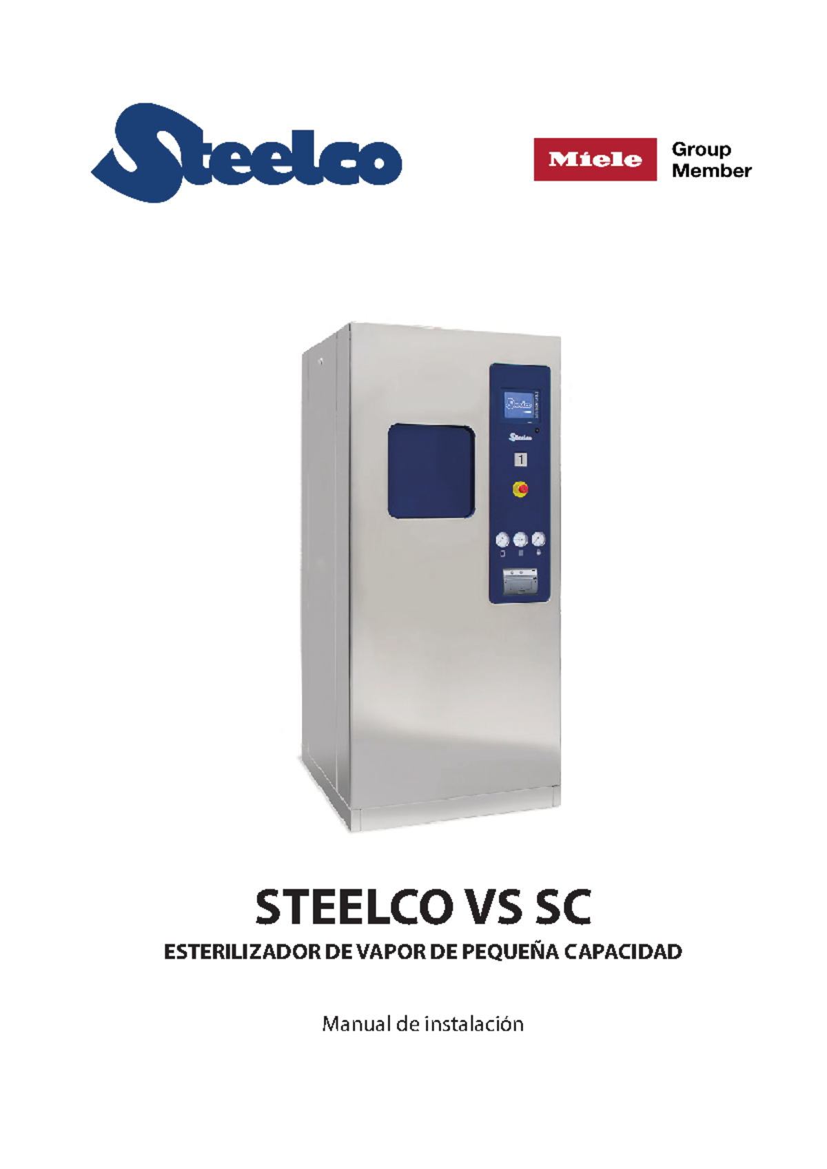 SM VS 1-3 ES 1.0 Steelco - Manual de instalación esterilizador - STEELCO VS SC ESTERILIZADOR DE ...