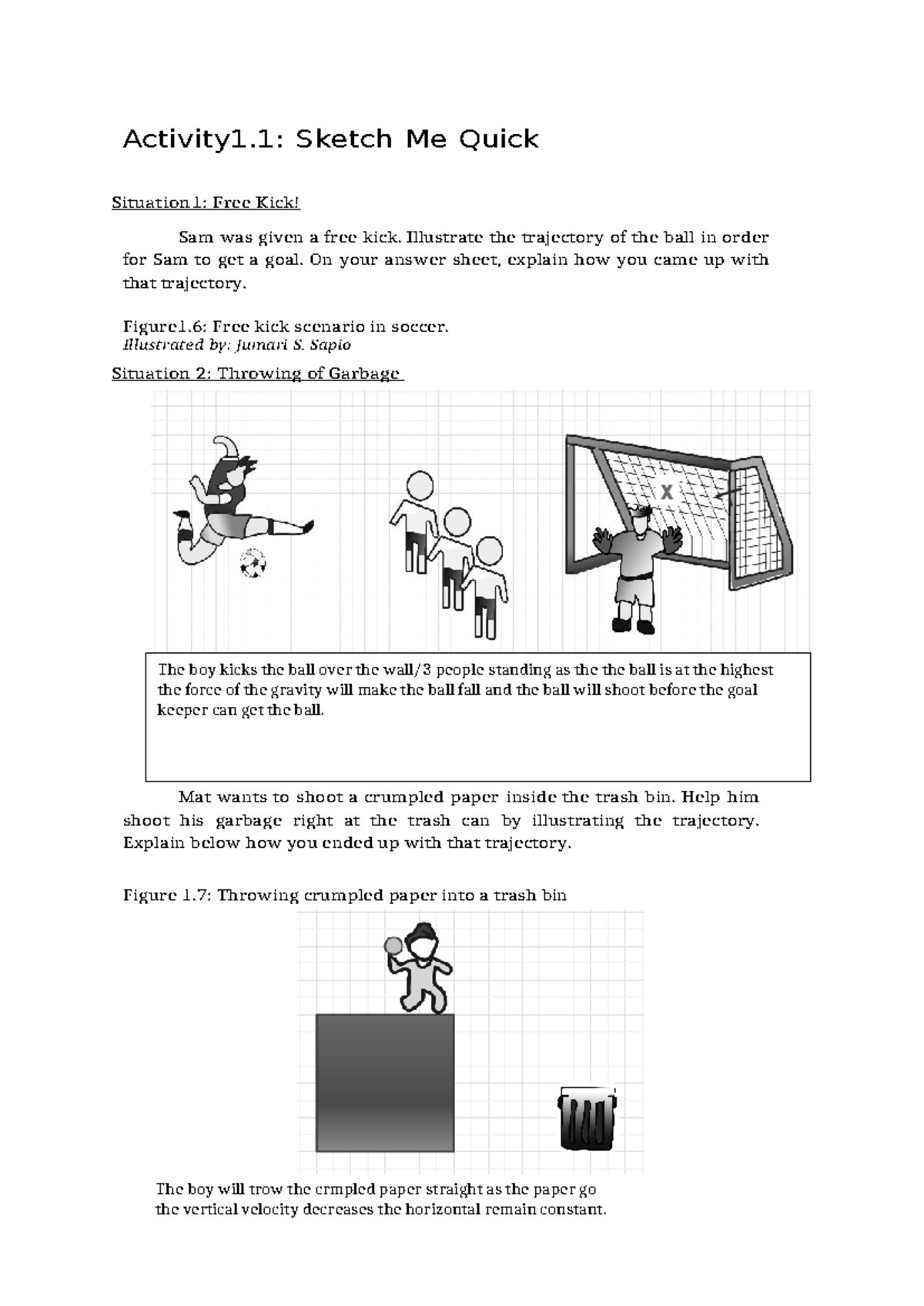 Science-9-Activity: Exploring Projectile Motion Concepts - Studocu