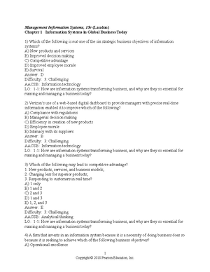 Laudon mis15e chapter 12 - 1 Management Information Systems, 15e ...