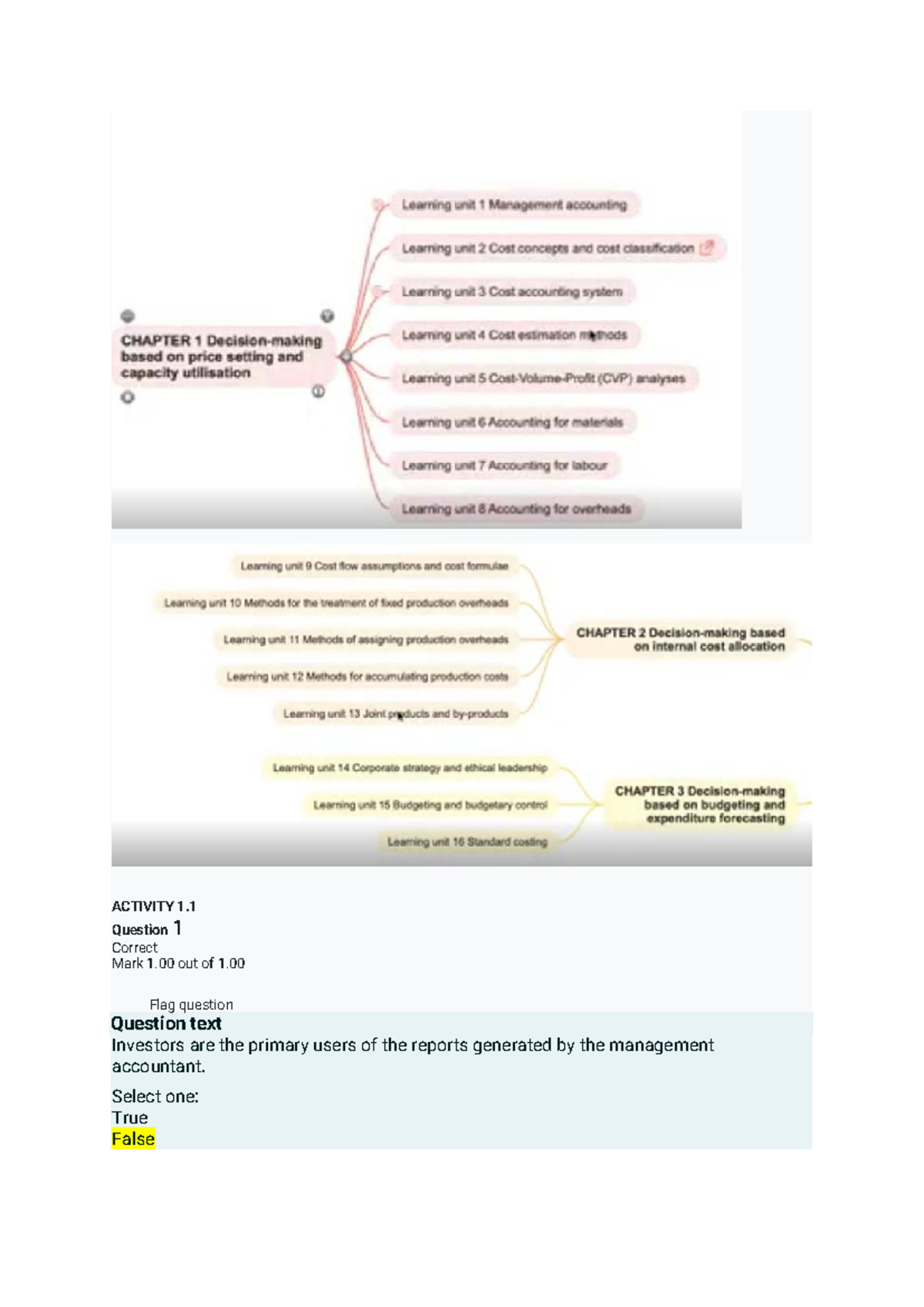 MAC2601 Activities Assessment 1: Management Accounting Questions - Studocu