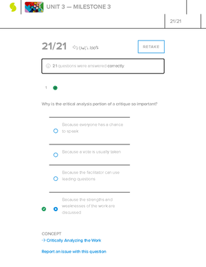 Unit 3 Milestone - Visual Communications 100% - 1 CONCEPT → ...