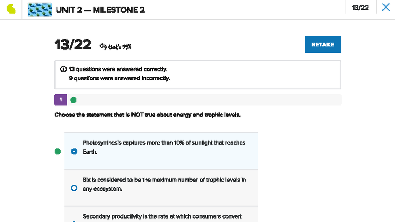 Unit 2 Environmental Science Milestone 2 Retake Questions and Answers ...