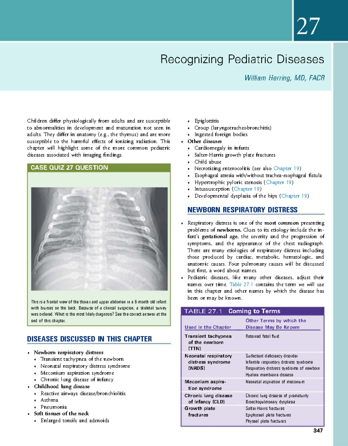 Recognizing Pediatric Diseases: Key Insights and Imaging Findings - Studocu