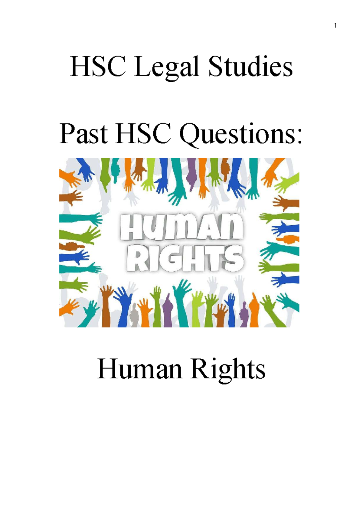 HSC Legal Studies Past Papers: Human Rights Insights and Questions ...