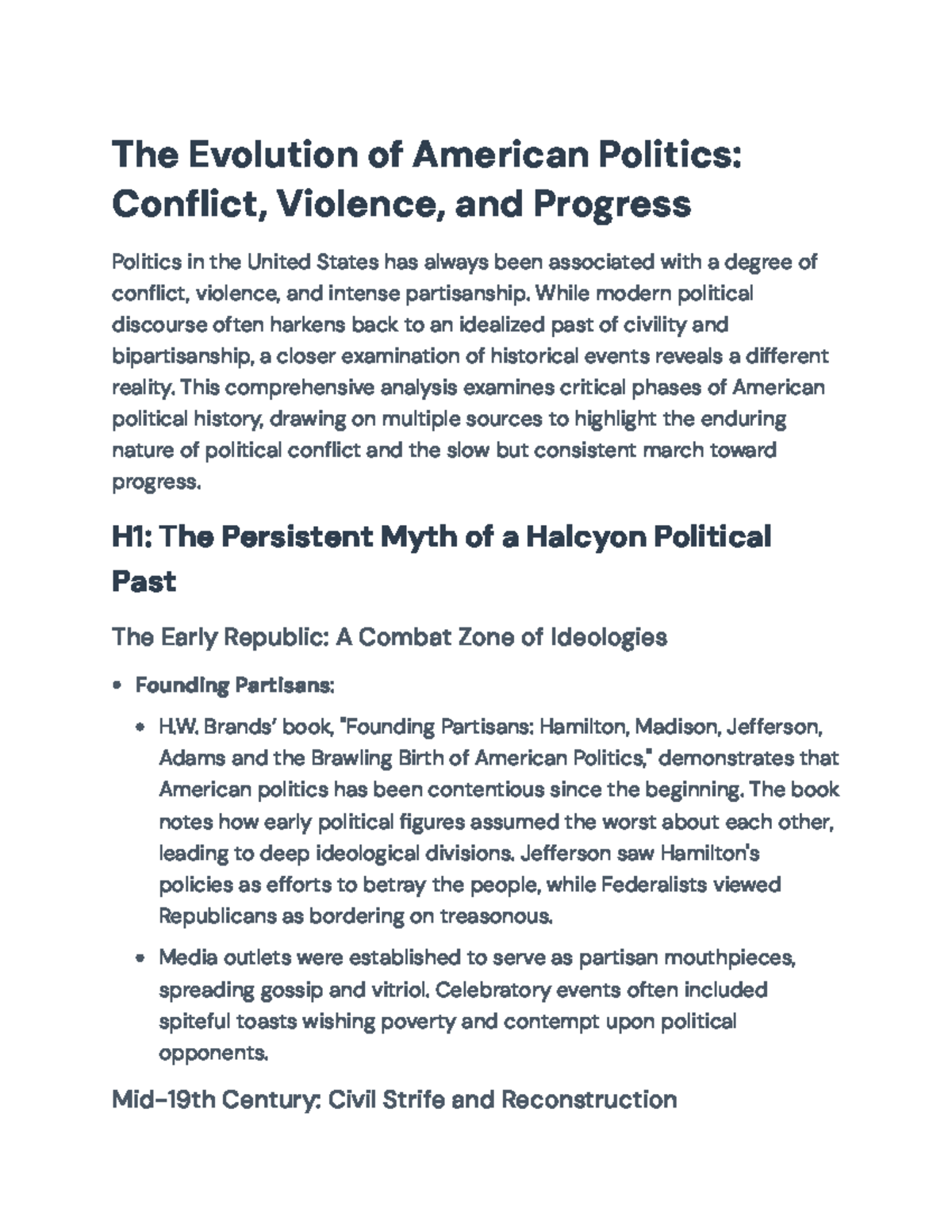 The Evolution of American Politics: Conflict, Progress, and Nostalgia ...