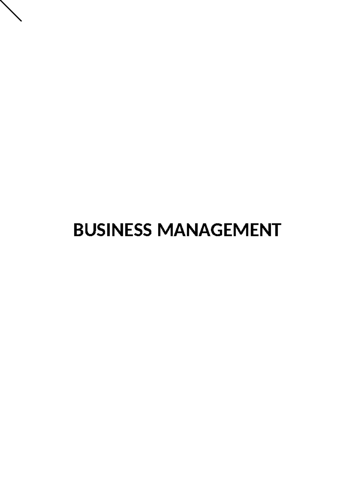 Business Management Unit 1: Introduction to Business Management (IB MAY ...
