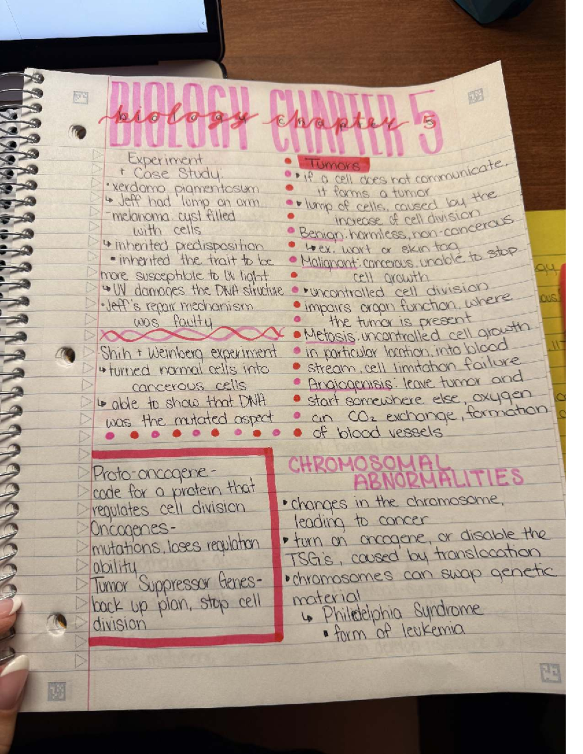 Comprehensive Study Notes for BIO 101 - Chapter 5 Case Study on Tumors ...