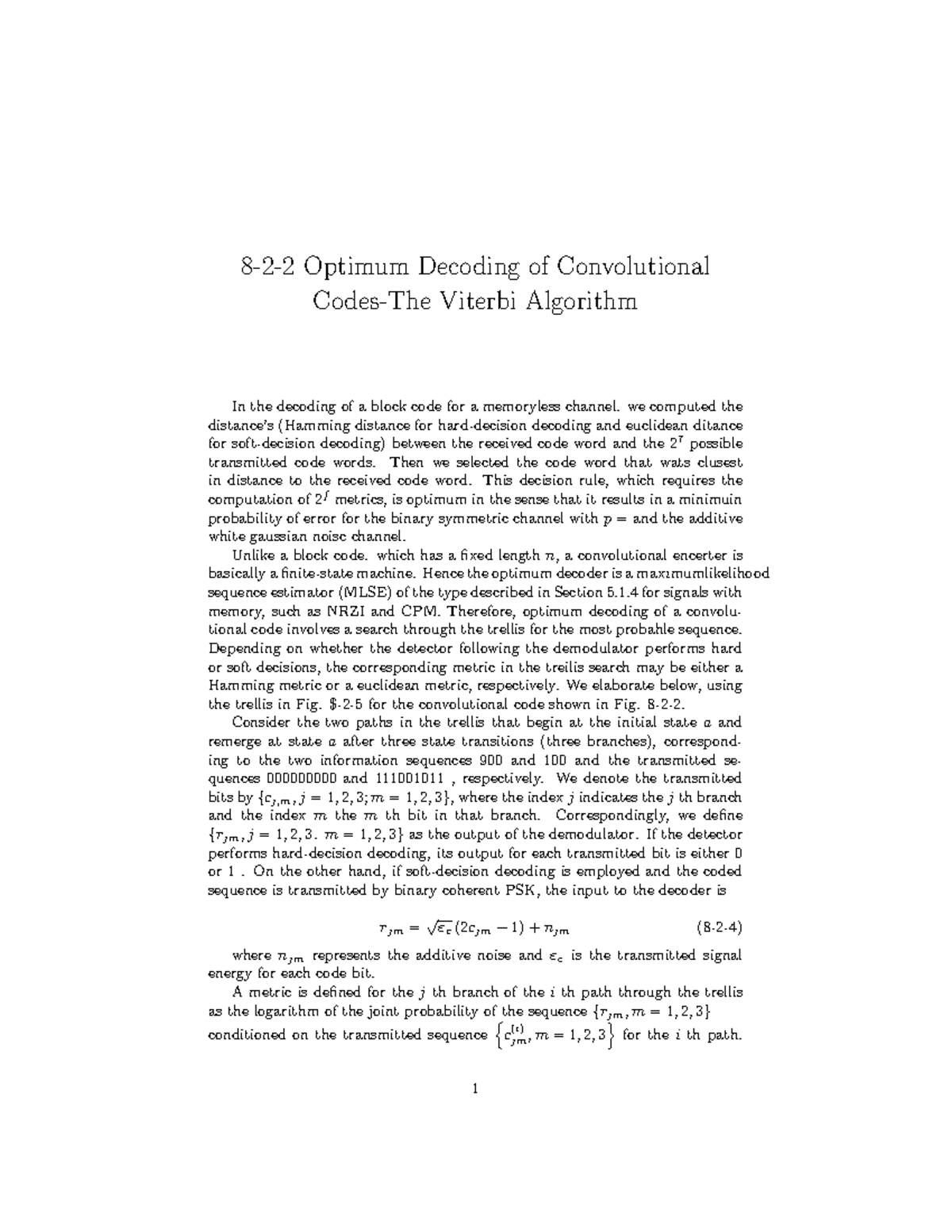 Optimum Decoding of Convolutional Codes: Viterbi Algorithm Insights (EE ...