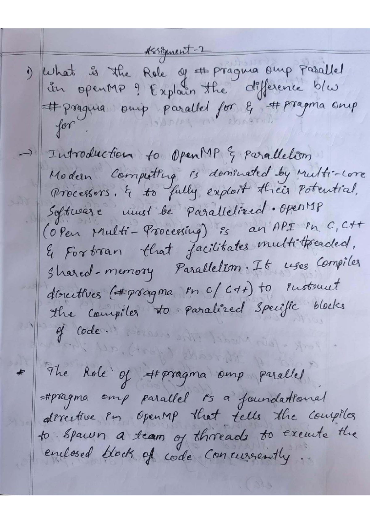 PC assignment 2 - ABC - 1) what is The Role of pragma omp parallel in ...