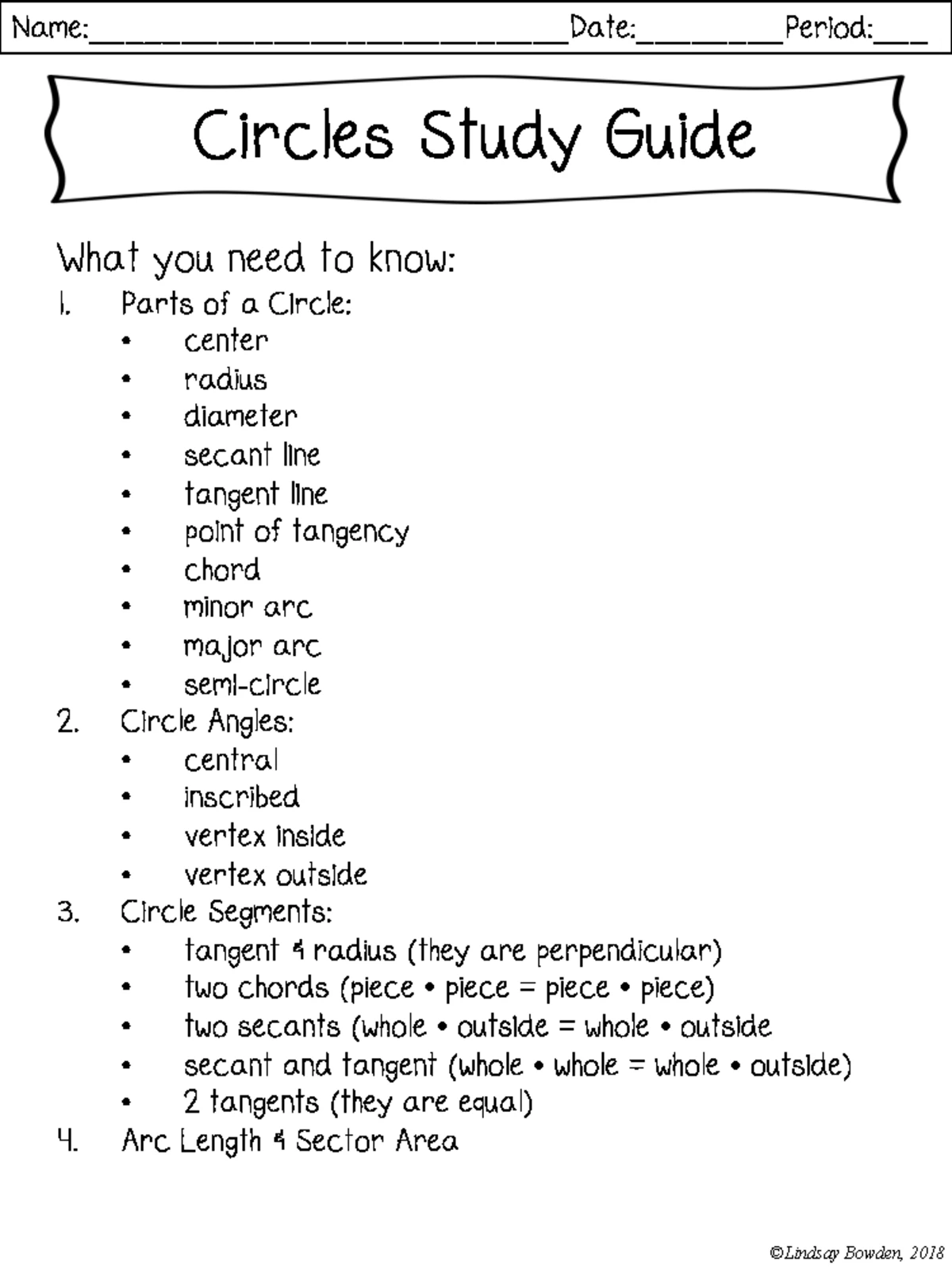 Circles Test - ANSWER KEY Parts A, B, and C - Studocu