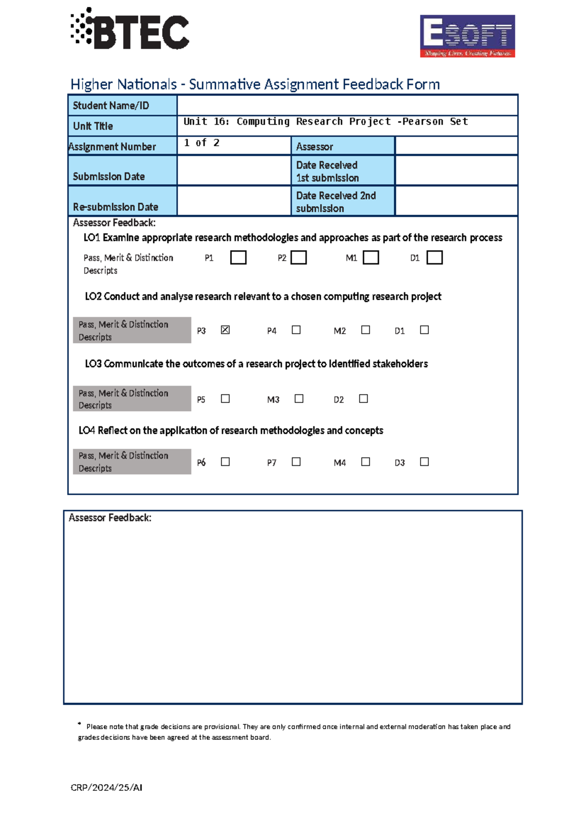 Unit 16: Computing Research Project - Final Brief on AI 2024-25 - Studocu