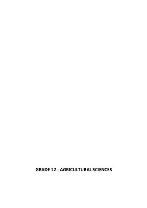 Grade 11 Agricultural Sciences Notes - GRADE 11 - AGRICULTURAL SCIENCES ...