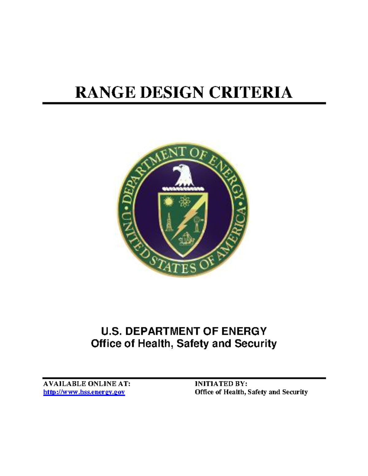 Range Design Criteria for DOE Live-Fire Facilities - Studocu