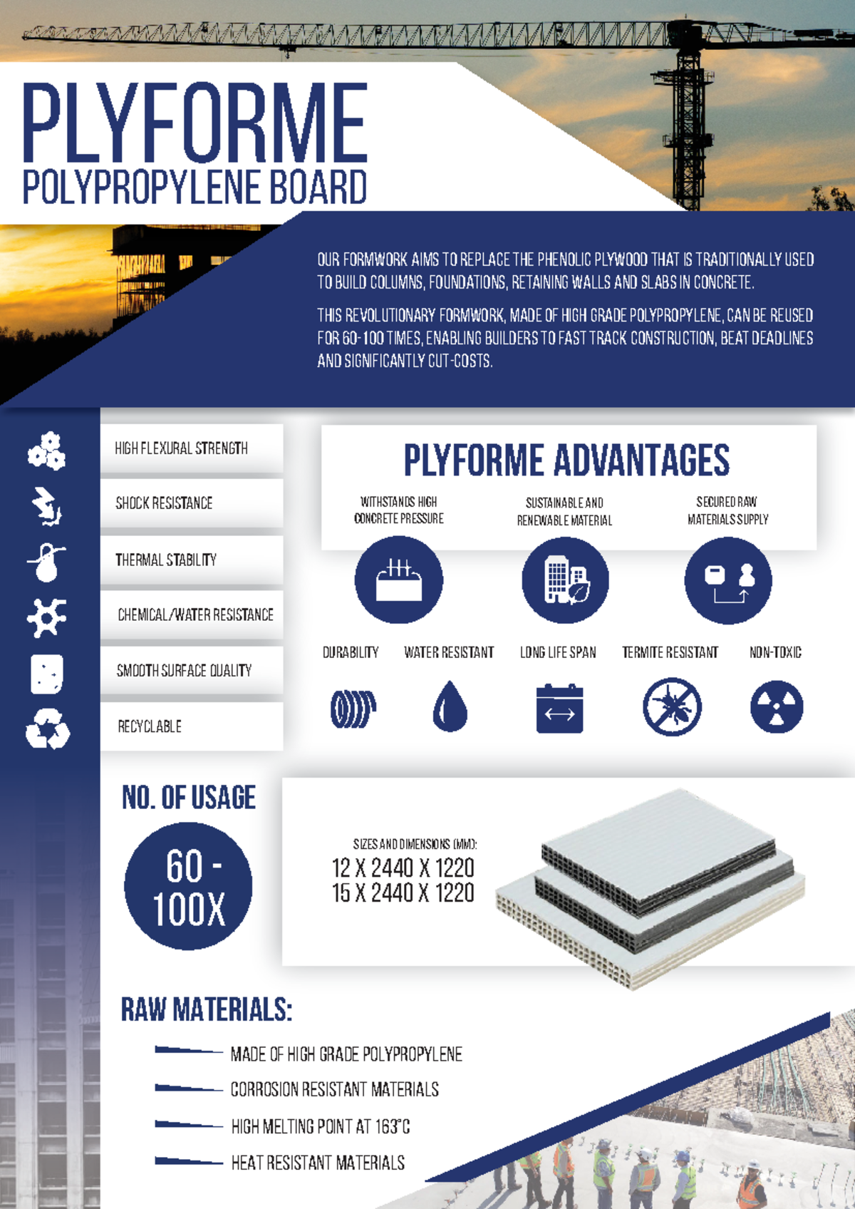 Draft 2 - PLYFORME polypropylene BOARD ####### Withstands high ...