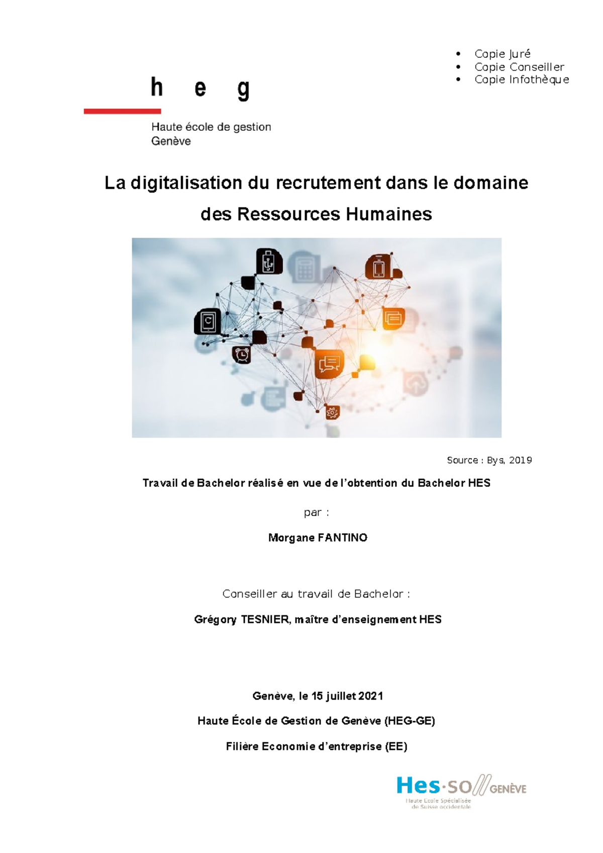 Digitalisation du Recrutement en Ressources Humaines - Bachelor HES ...