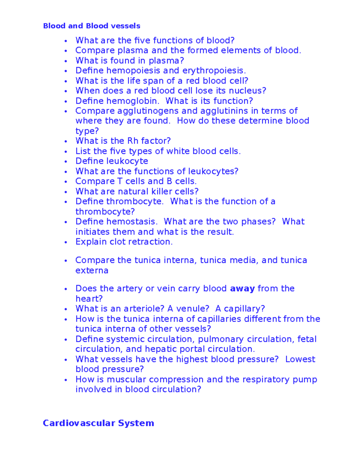 Blood and Blood Vessels: Functions, Components, and Circulatory System ...