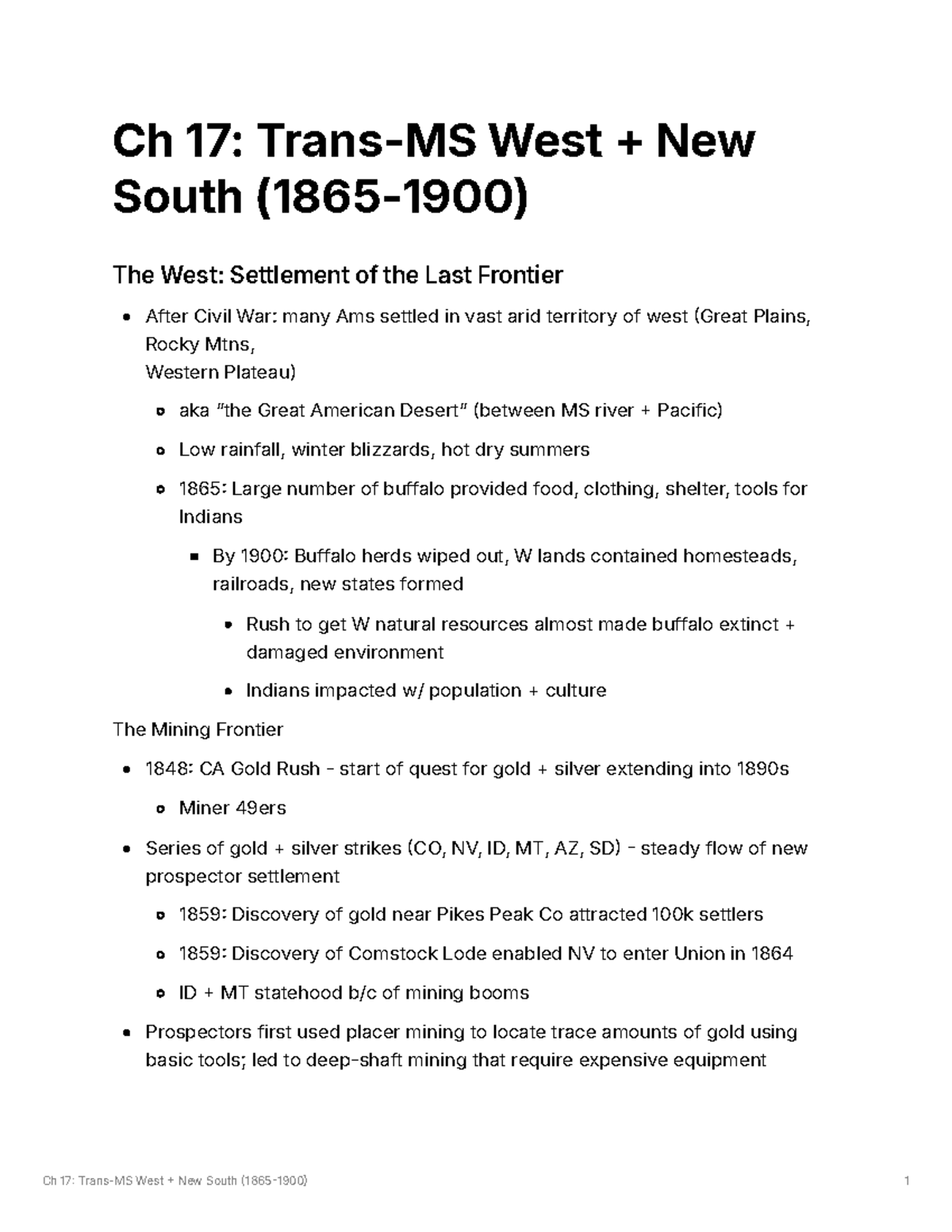 Chapter 18: The Urbanization and Cultural Shifts in America (1865-1900 ...