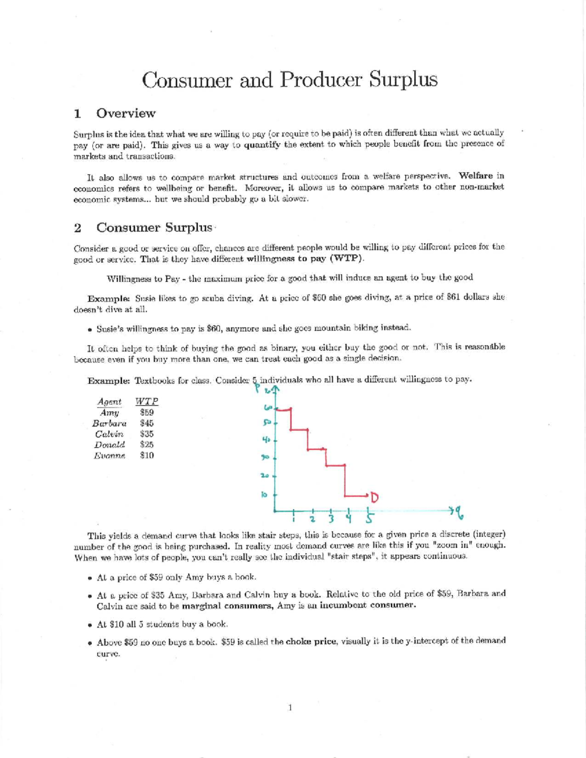 Consumer and Producer Surplus Overview: An Economic Analysis (Course Code: XYZ - Studocu