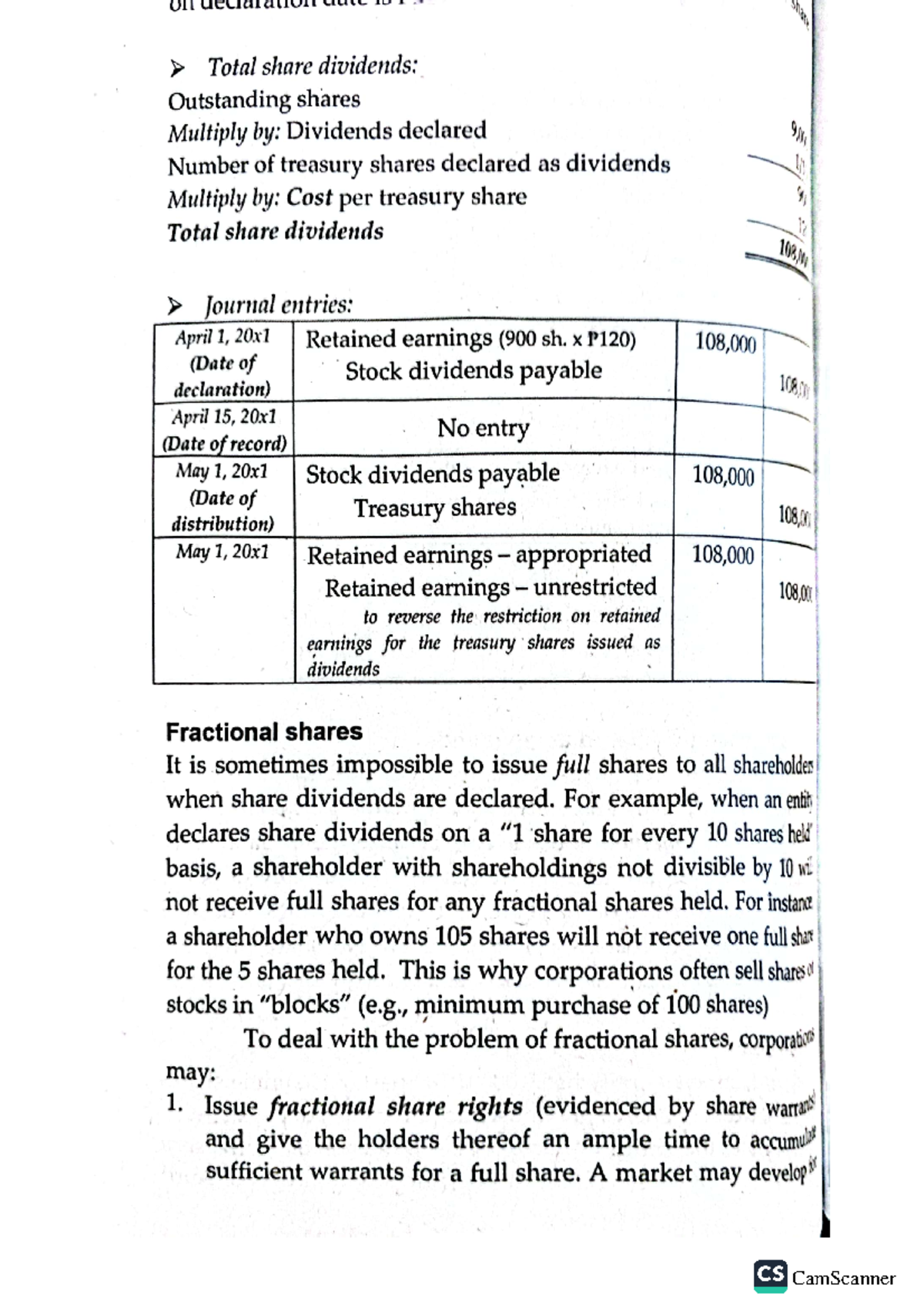 Fractional Shares Overview - Summary for FINA 101 Financial Accounting ...