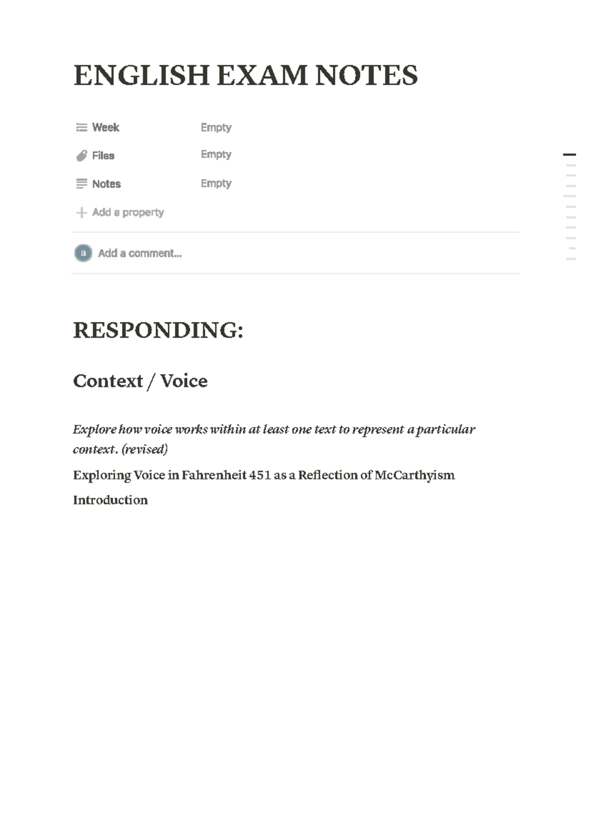 ENG 101 Final Exam Notes: Analyzing Voice in Fahrenheit 451 - Studocu
