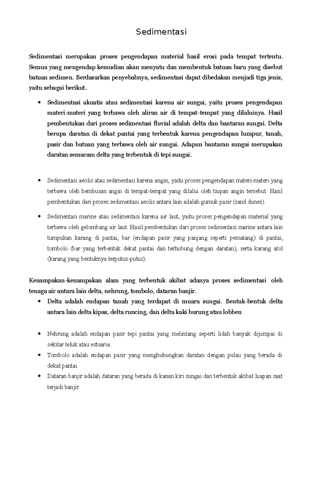 Proses dan Jenis-Jenis Sedimentasi dalam Geologi: Pengantar Sedimen ...