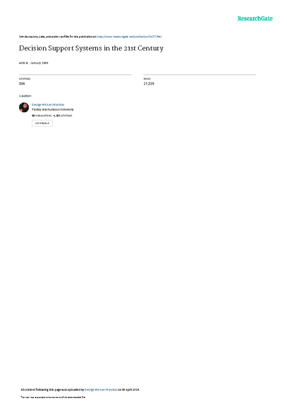 DSS Concepts & Applications - Module 732373 Lecture Notes - Studocu