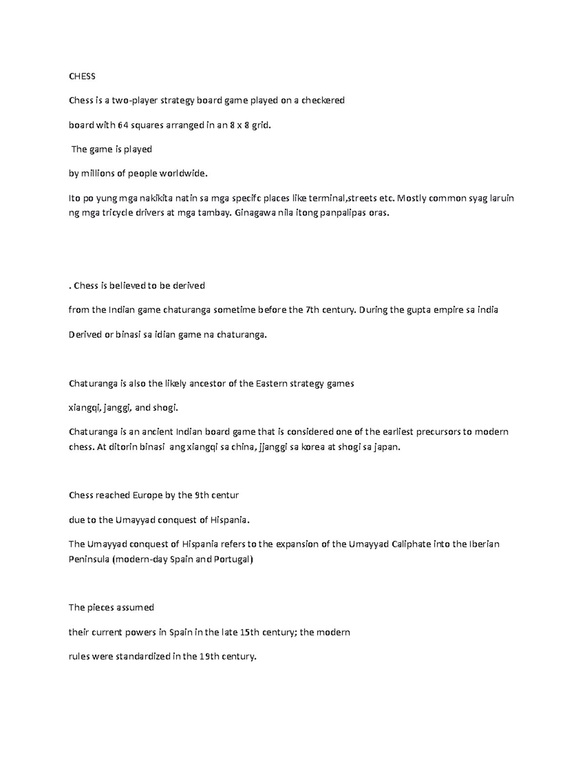 Chess-WPS Office - All about boardgames - CHESS Chess is a two-player ...