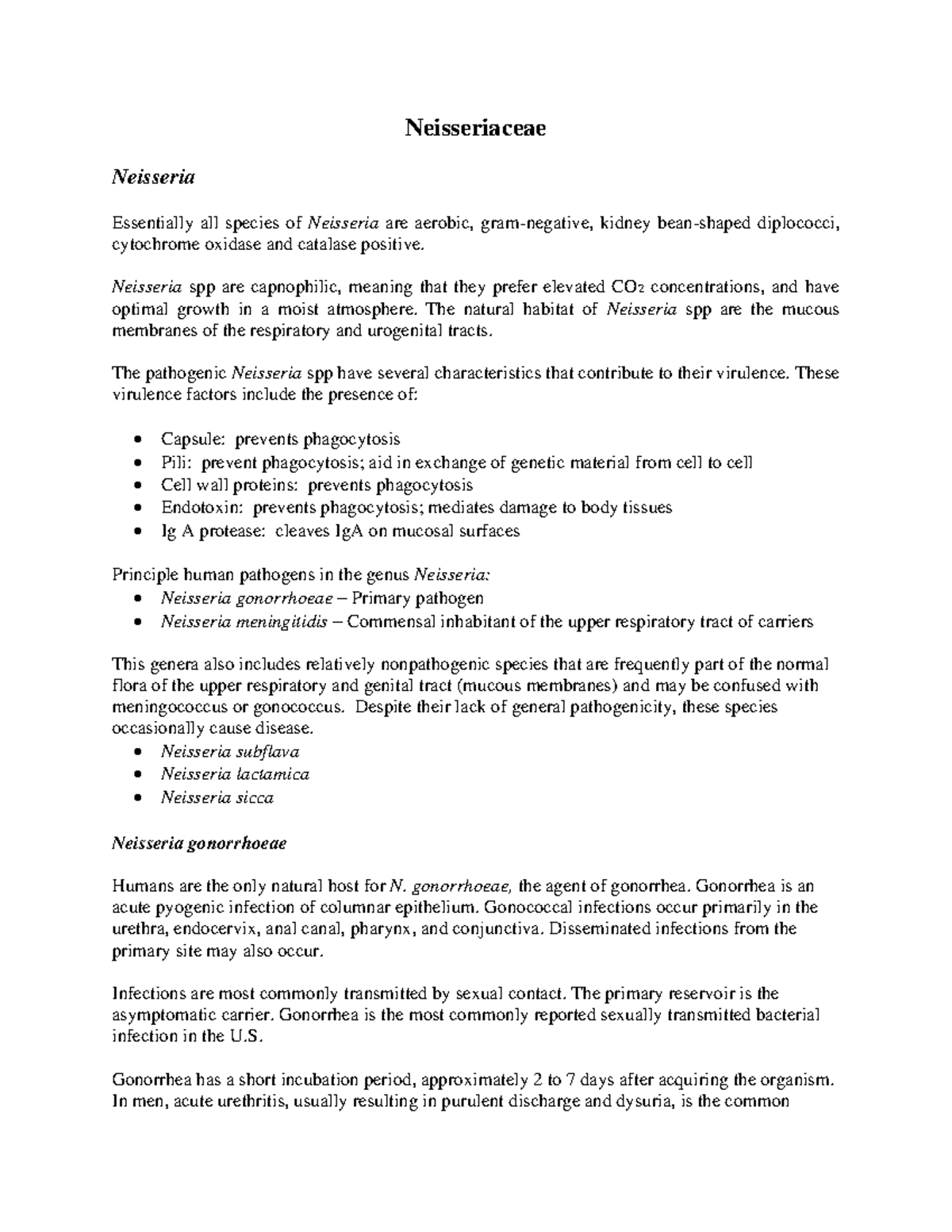 Neisseria Species: Pathogenicity, Infections & Treatment Guide ...