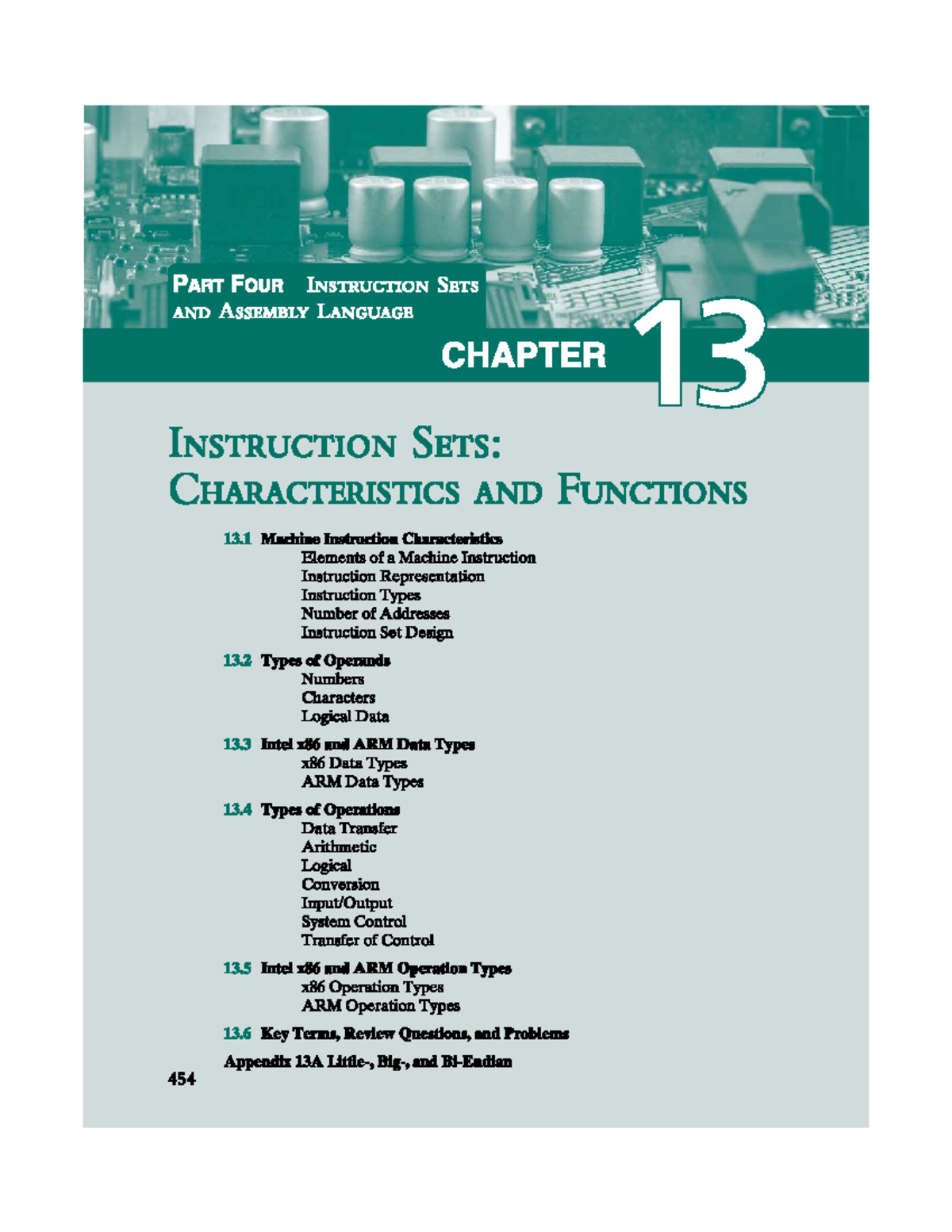 Stallings CS 101: Chapter 13 - Instruction Sets & Assembly Language Overview - Studocu