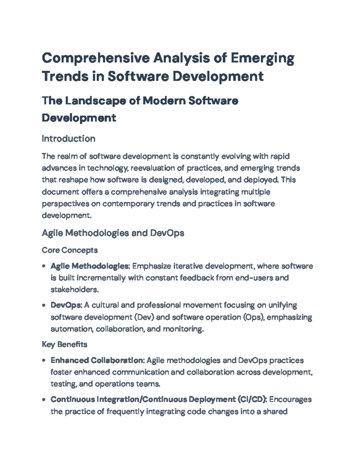 Comprehensive Analysis of Contemporary Trends in Software Development ...