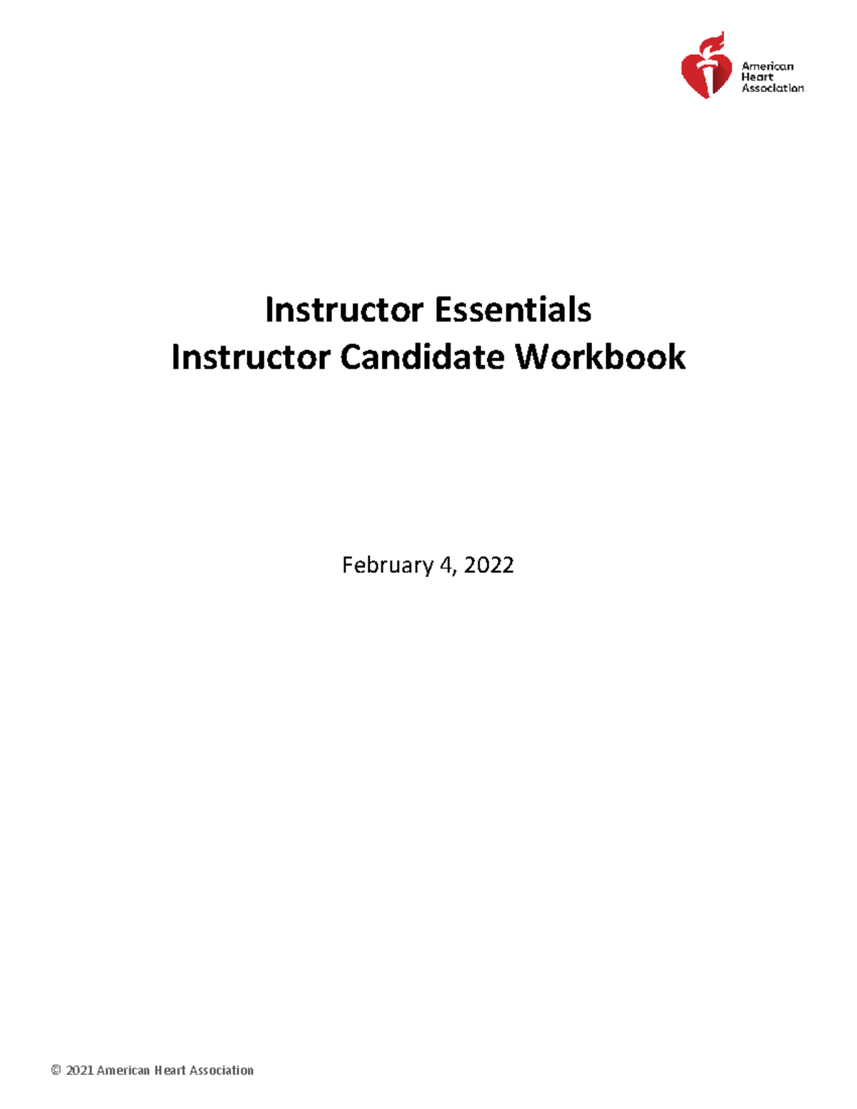 BLS Instructor Essentials Workbook - AHA Training Guide 2021 - Studocu