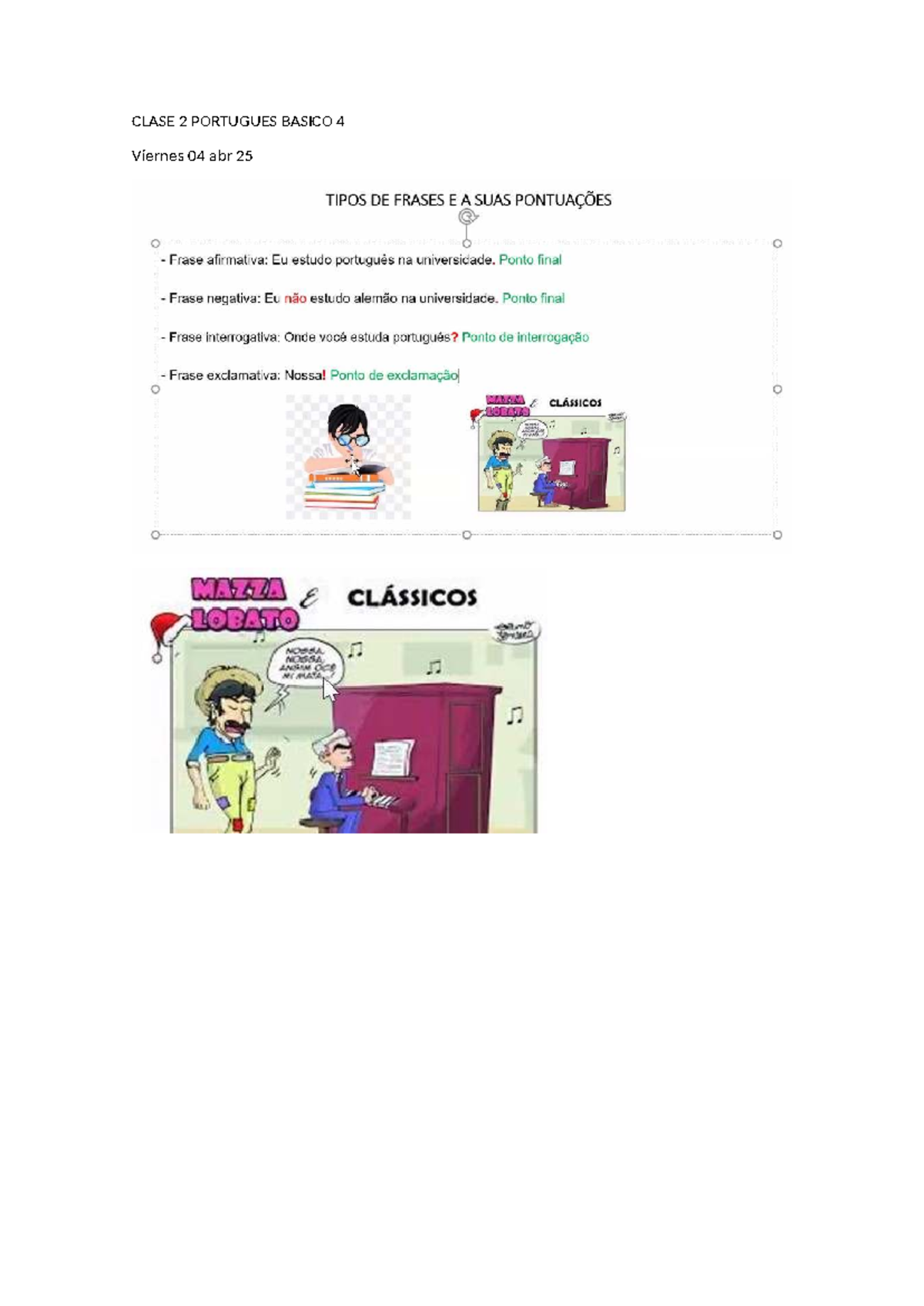 Clase 2 Portugues Basico 4 - CLASE 2 PORTUGUES BASICO Viernes 04 abr ...