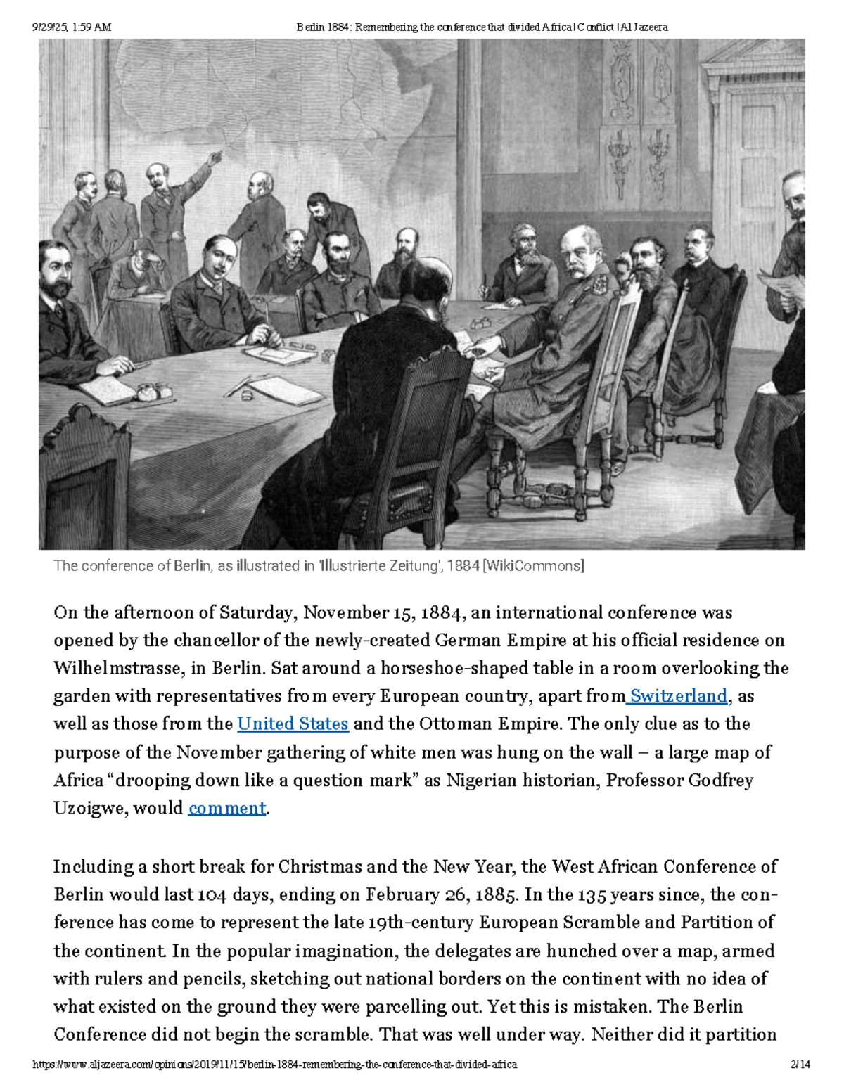 Berlin Conference 1884: Dividing Africa's Fate and Legacy Analysis ...