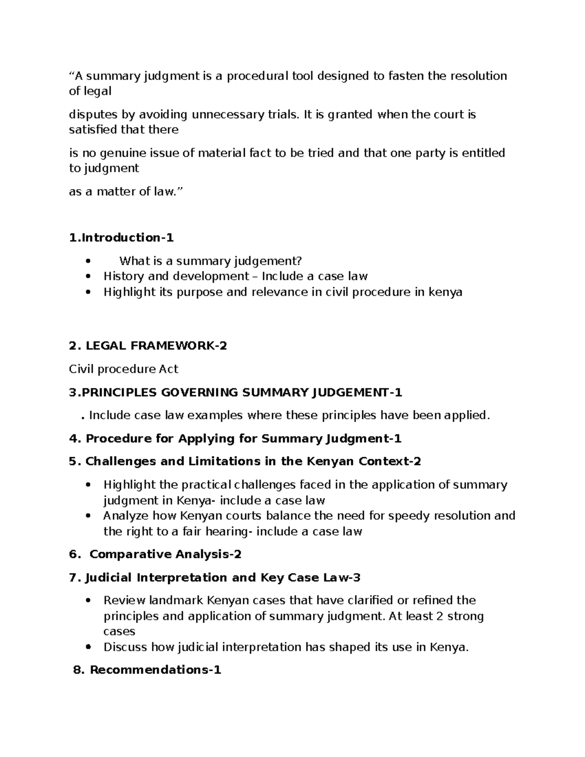 Summary Judgment: A Comprehensive Analysis in Kenyan Civil Procedure ...