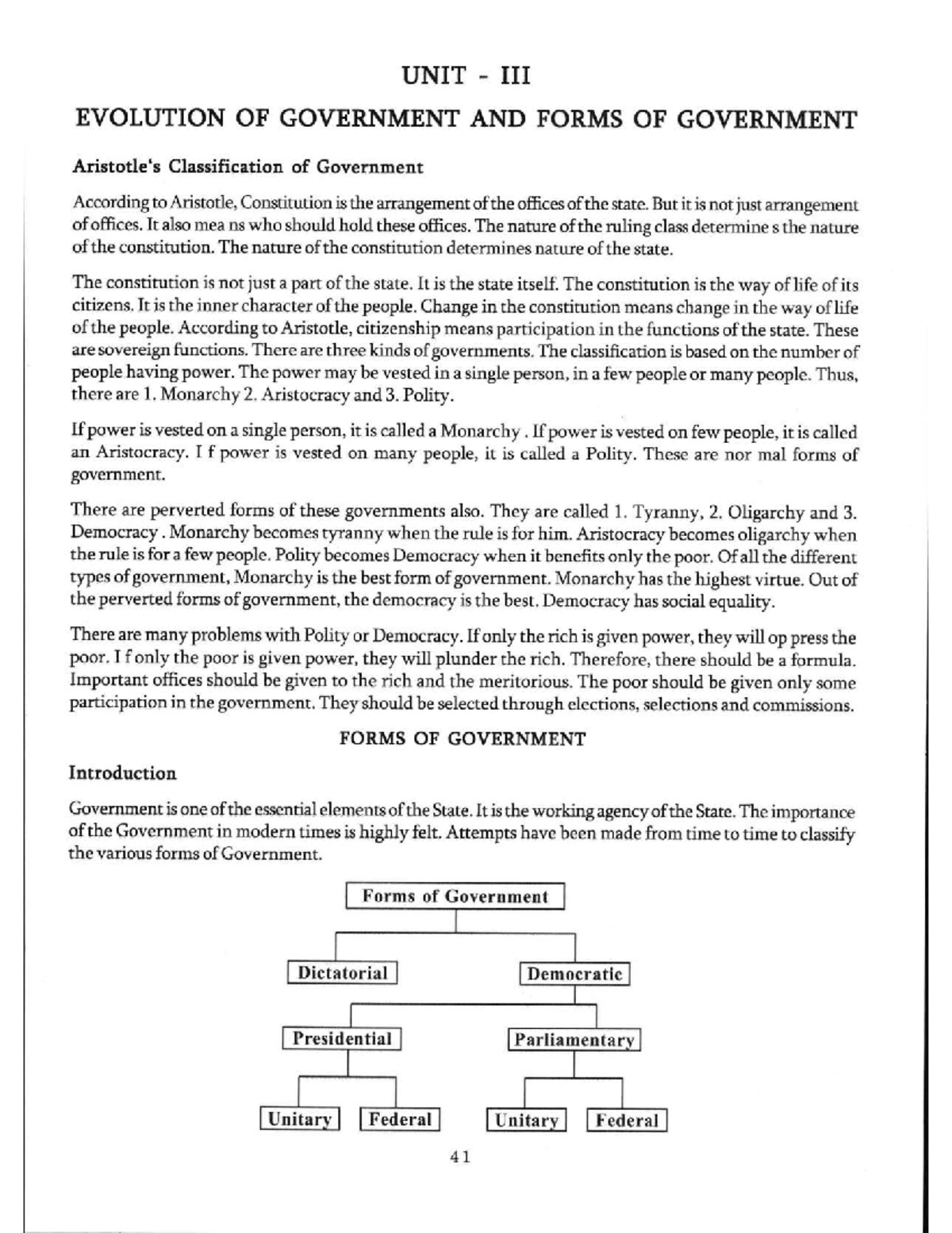 Evolution and Forms of Government: A Comprehensive Overview - Studocu