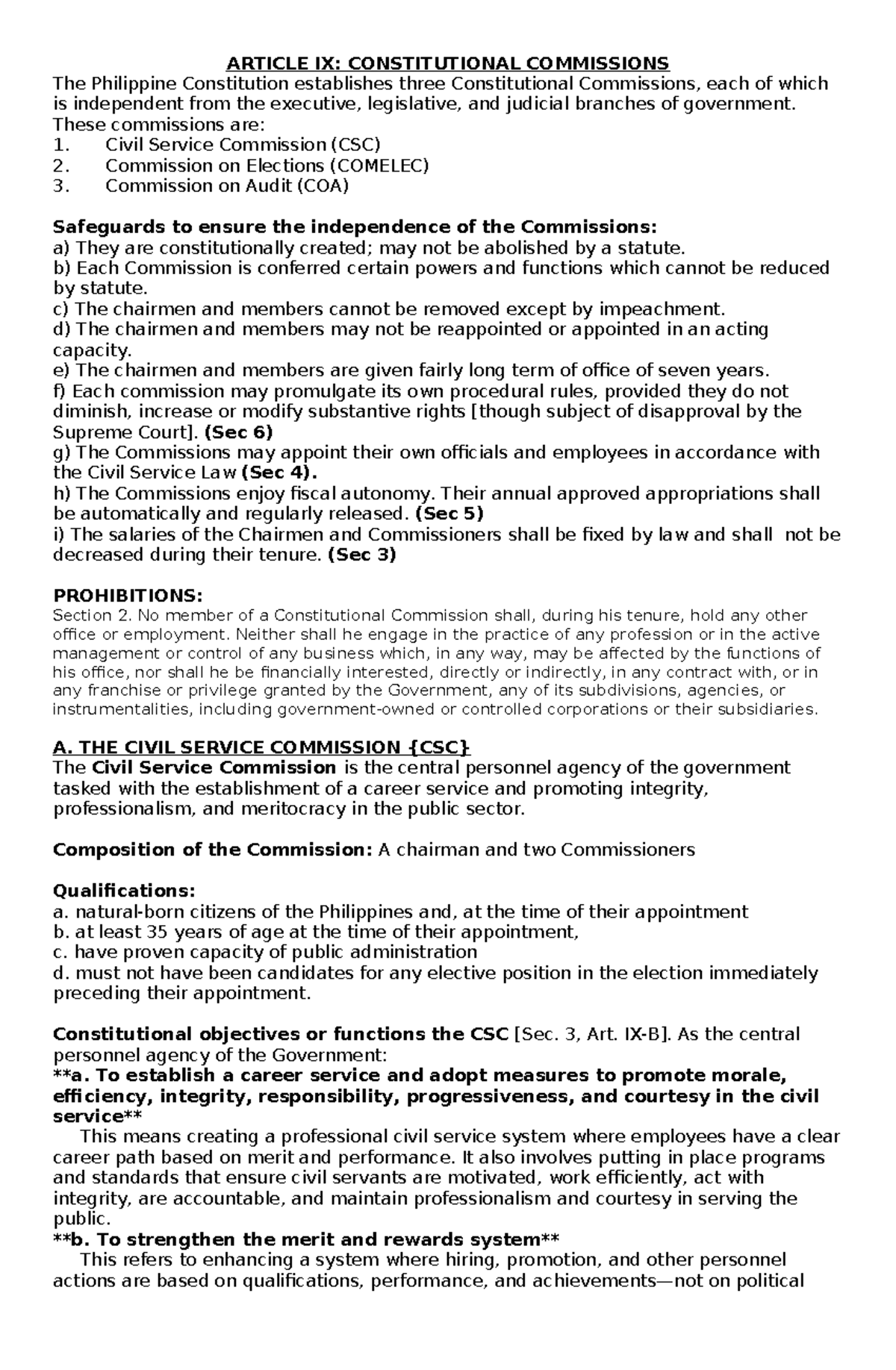 Constitutional Commissions in the Philippines: Overview and Functions ...