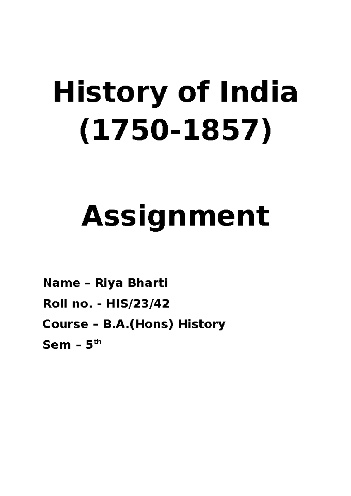Colonial Expansion in Punjab: A Study of India (1750-1857) - Studocu